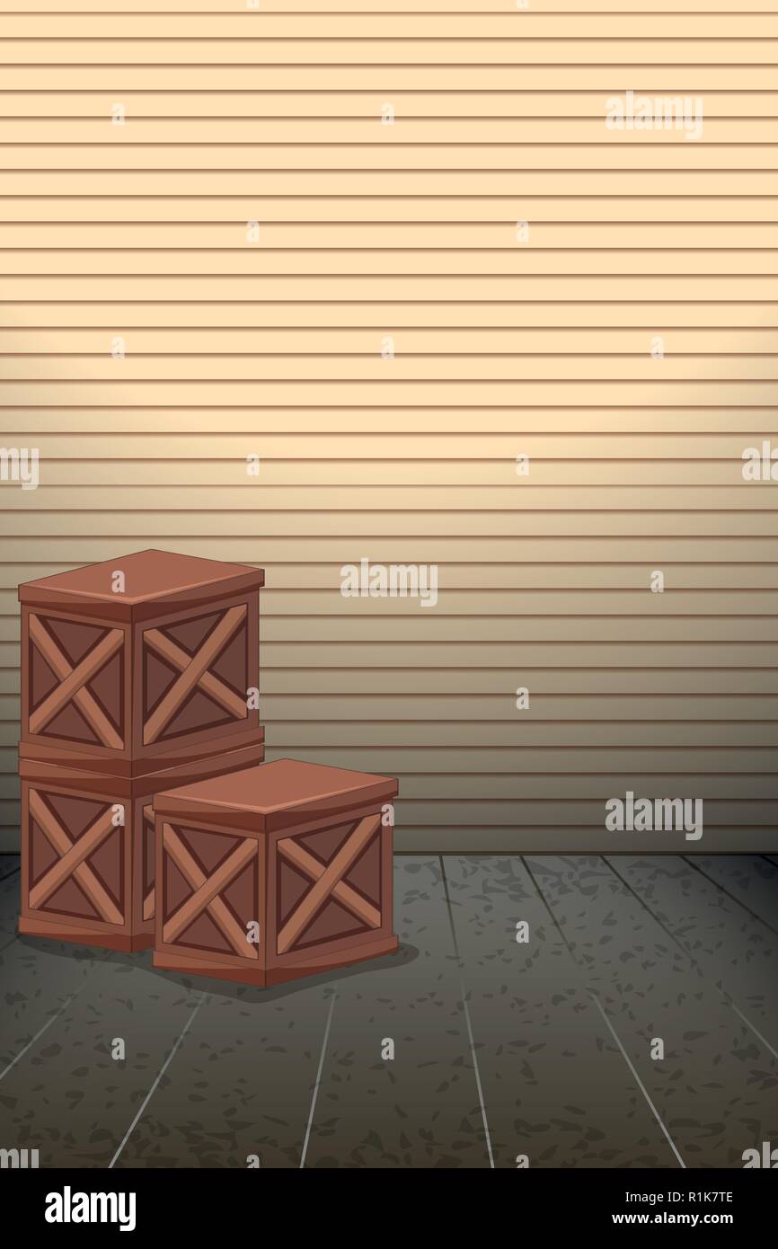 Retro style wooden box Stock Vector Images - Alamy