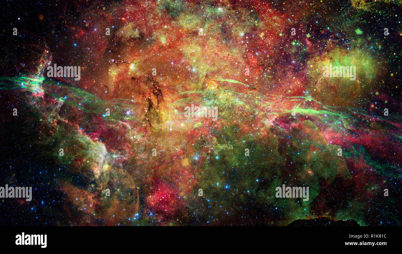 Nebula and stars in deep space. Science fiction wallpaper. Elements of ...
