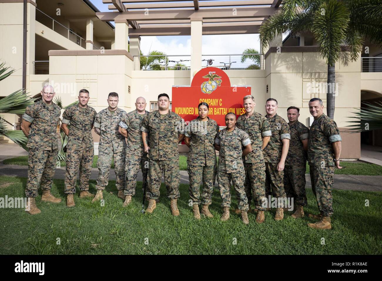 U.S. Marine Corps Lt. Gen. Michael Rocco (right), the deputy commandant ...