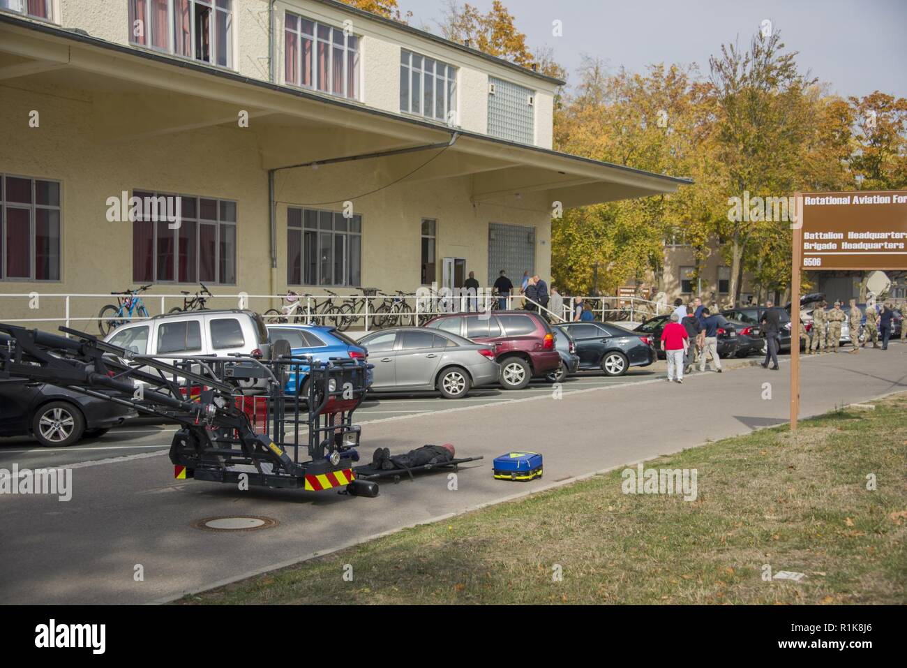 U.S. Army civilian firefighters from U.S. Army Garrison (USAG) Ansbach ...