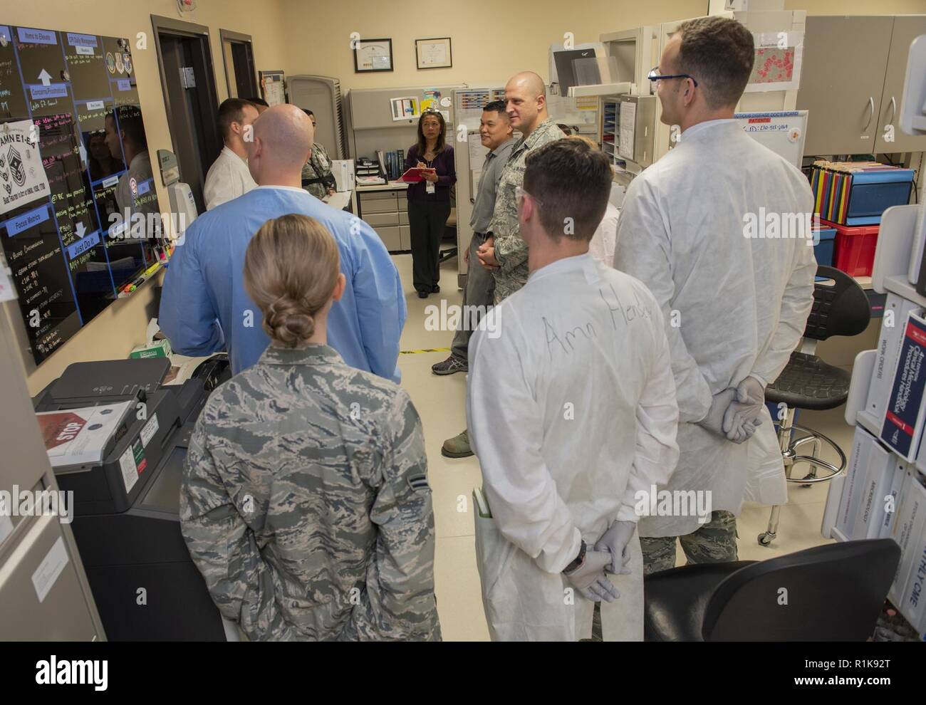 Laboratory technicians at David Grant U.S. Air Force Medical Center ...