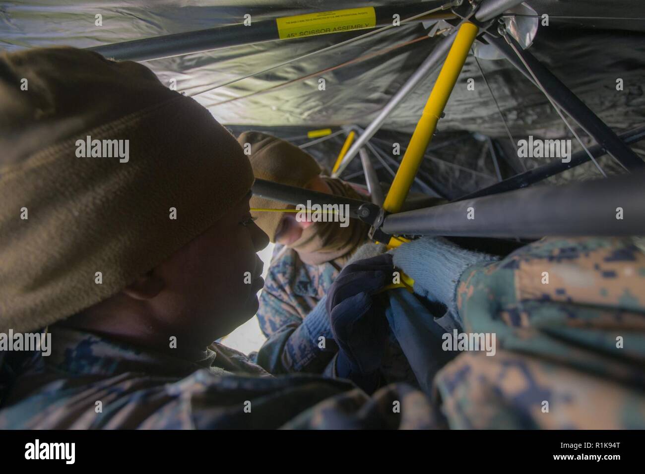 U.S. Marine Corps Lance Cpl. Shakia Wilson, left, and Cpl. Dean ...