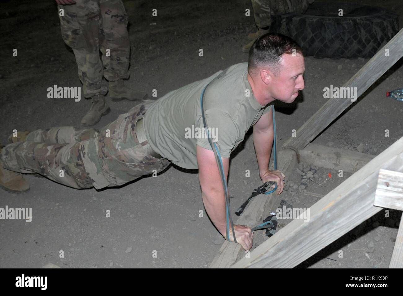 No gym, no problem, U.S. Army Staff Sgt. Cody Roemer, a Fire Support ...
