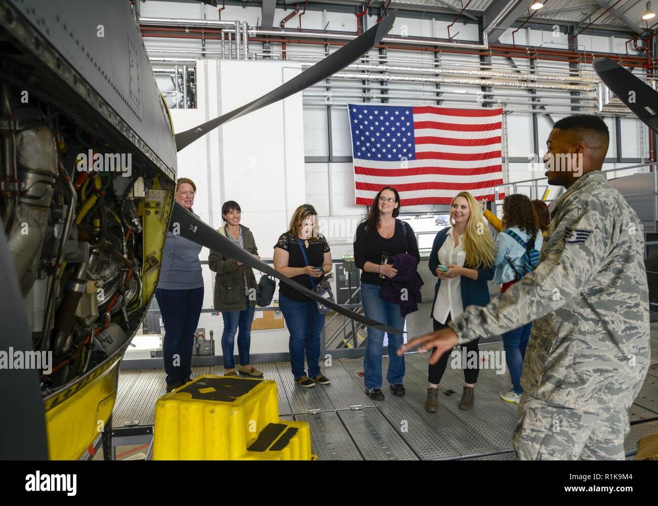 86th Airlift Wing key spouses receive a briefing about the types of ...