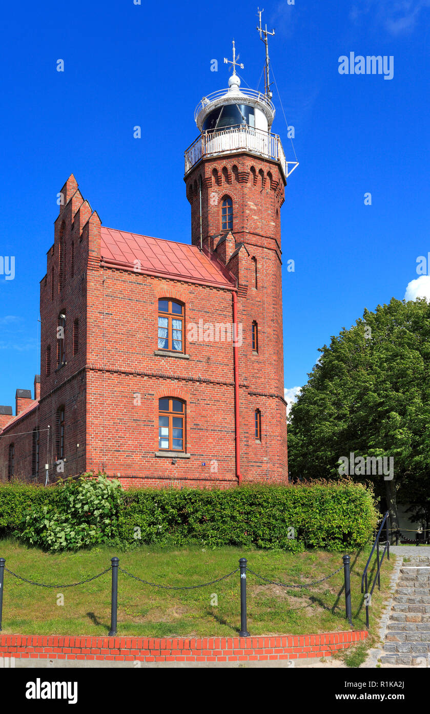 Ustka, Pomerania / Poland - 2009/07/02: Historic lighthouse building at ...