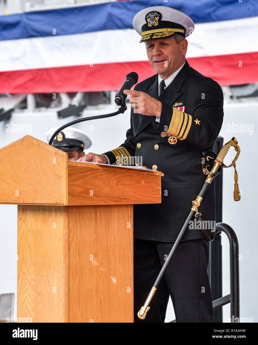 SAN DIEGO (October 12, 2018) Vice Adm. Richard Brown, commander, Naval ...