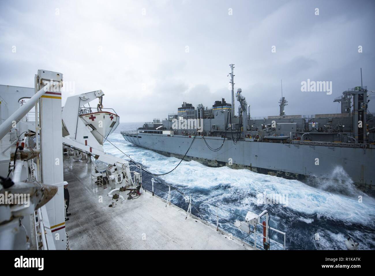 ATLANTIC OCEAN (Oct. 12, 2018) - The fast combat support ship USNS ...