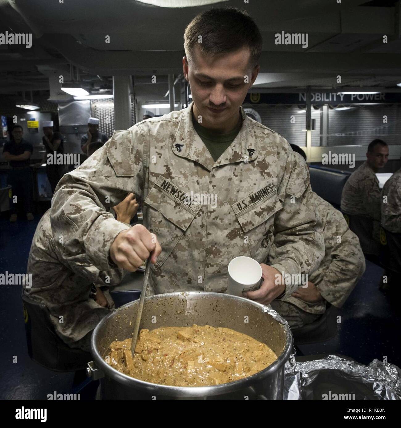 GULF OF ADEN - U.S. Marine Cpl. Race Newsome, an infantry squad leader ...