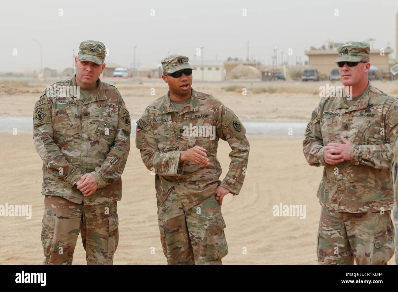 U.S. Army Capt. Chavous Nichols, commander of 878th Engineer Company ...