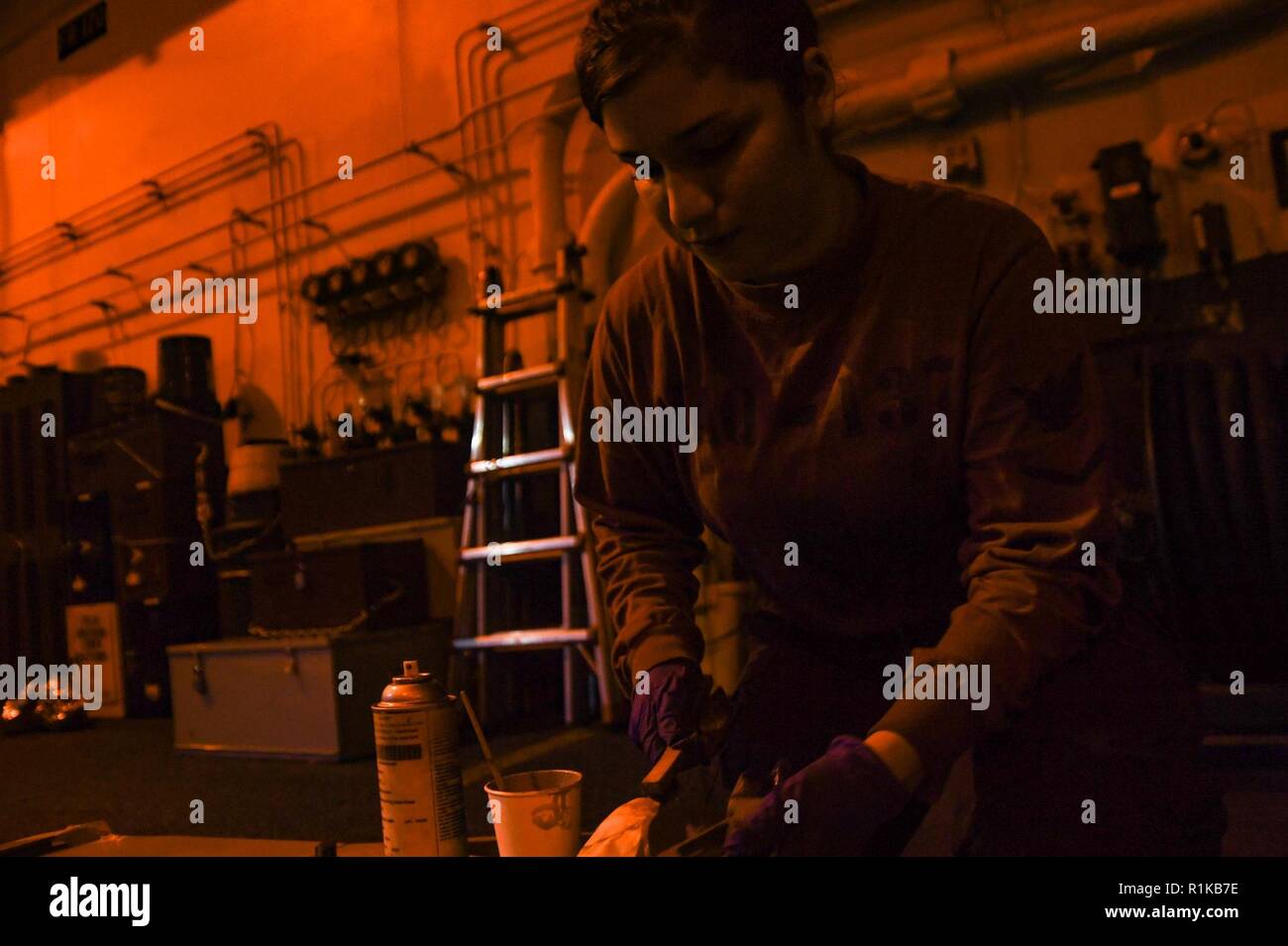 NORTH SEA (Oct. 12, 2018) Aviation Ordnanceman 3rd Class Emalie Barbera ...