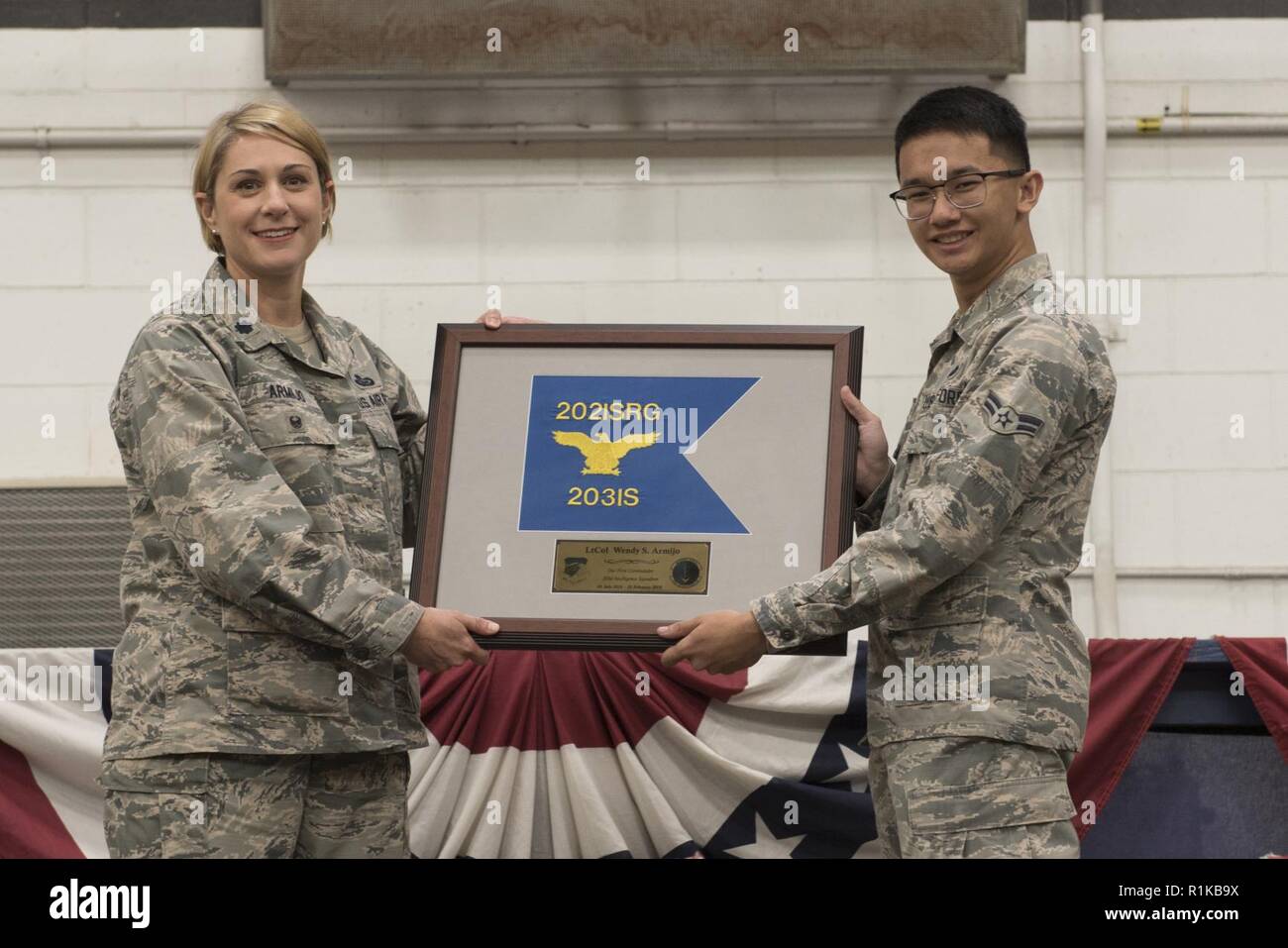 In a change of command ceremony at Otis Air National Guard Base, Mass ...