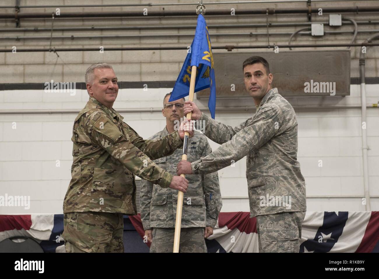 In a change of command ceremony at Otis Air National Guard Base, Mass ...