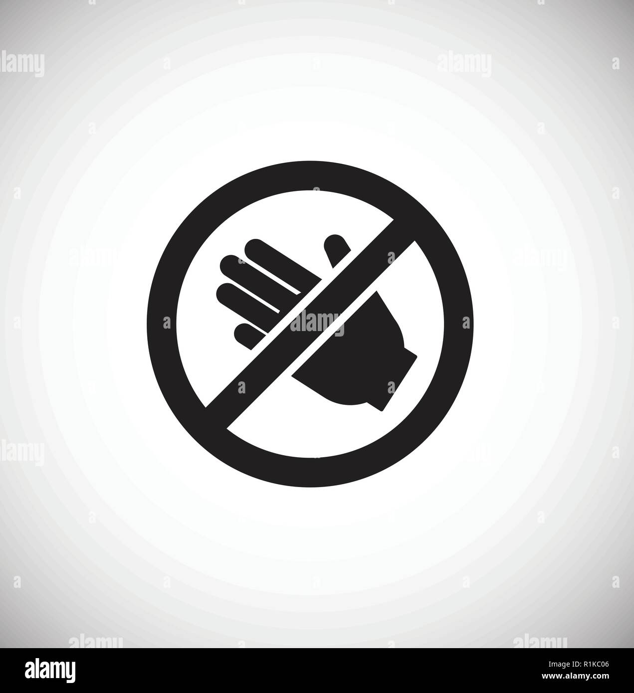Do not touch prohibition sign on white background Stock Vector Image ...
