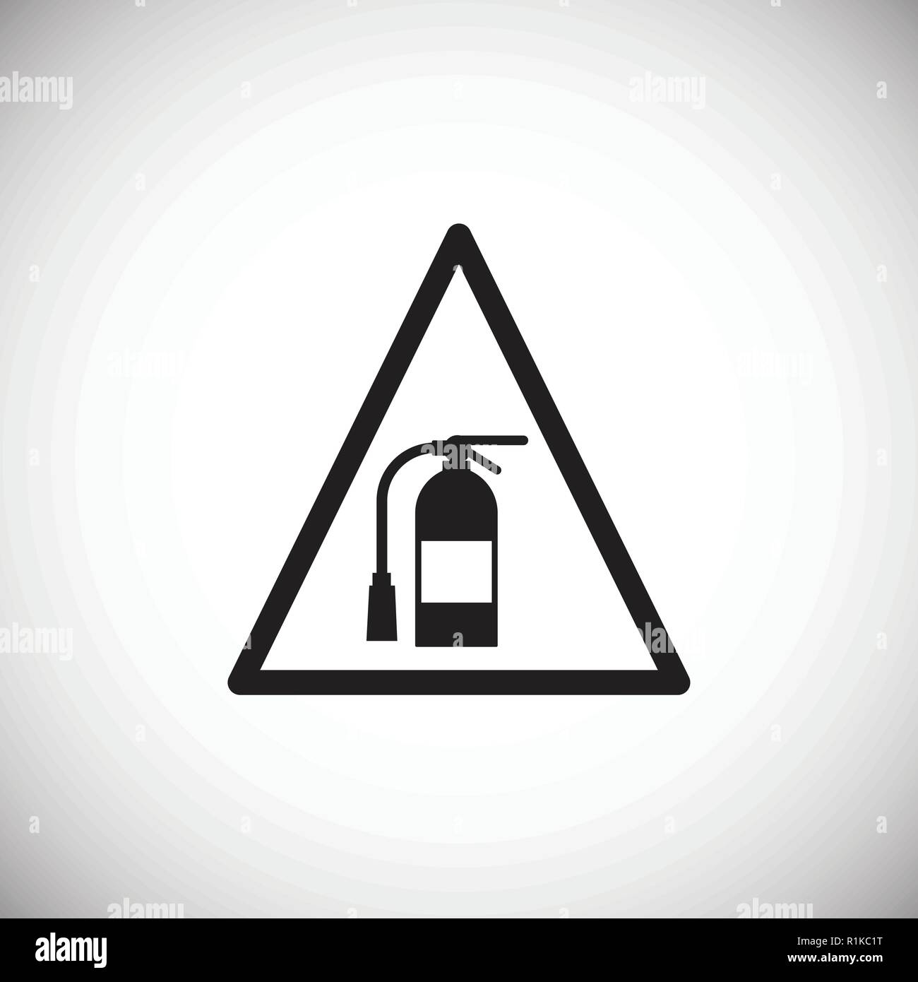 Fire extinguisher sign on white background Stock Vector Image & Art - Alamy