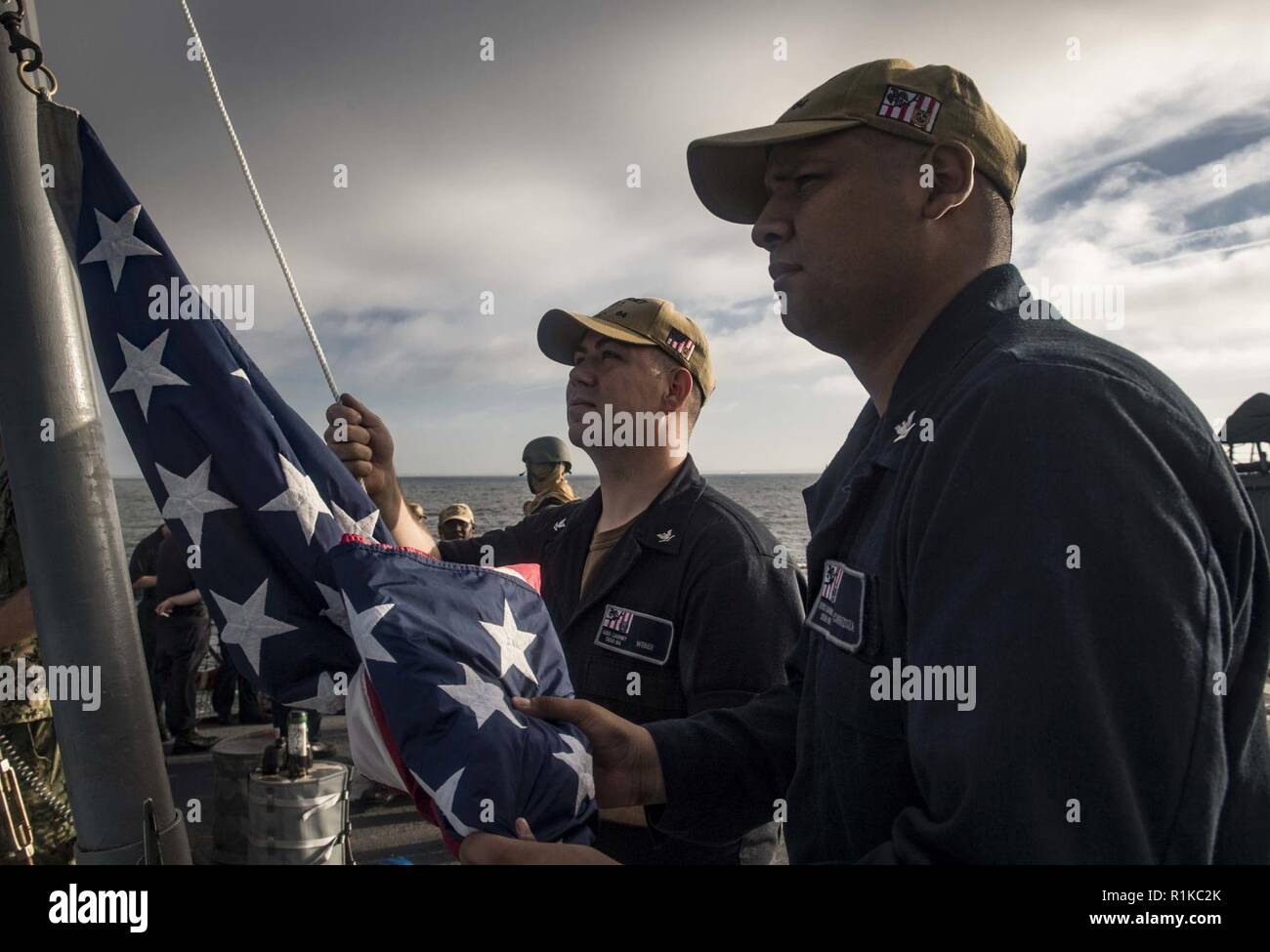 MEDITERRANEAN SEA (Oct. 12, 2018) Fire Controlman 3rd Class Herman ...