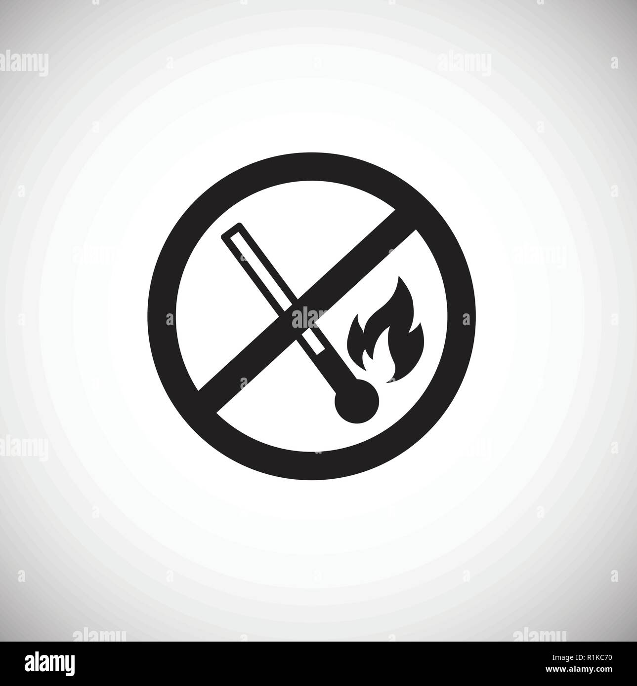 No fire allowed prohibition sign on white background Stock Vector Image ...