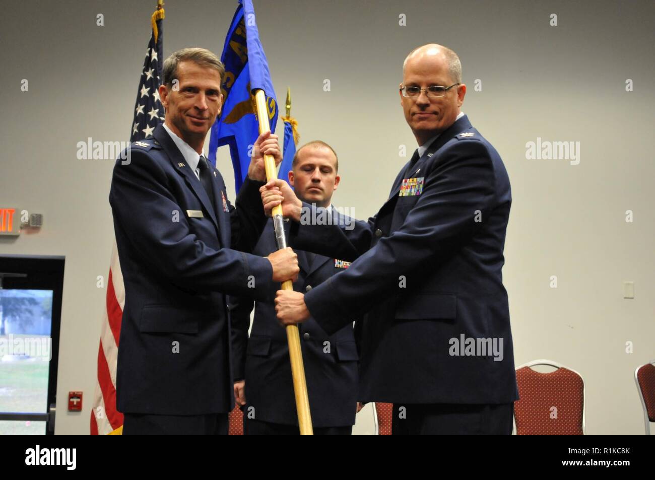 U.S. Air Force Col. Lawrence Eaddy, outgoing Commander of the 165th ...