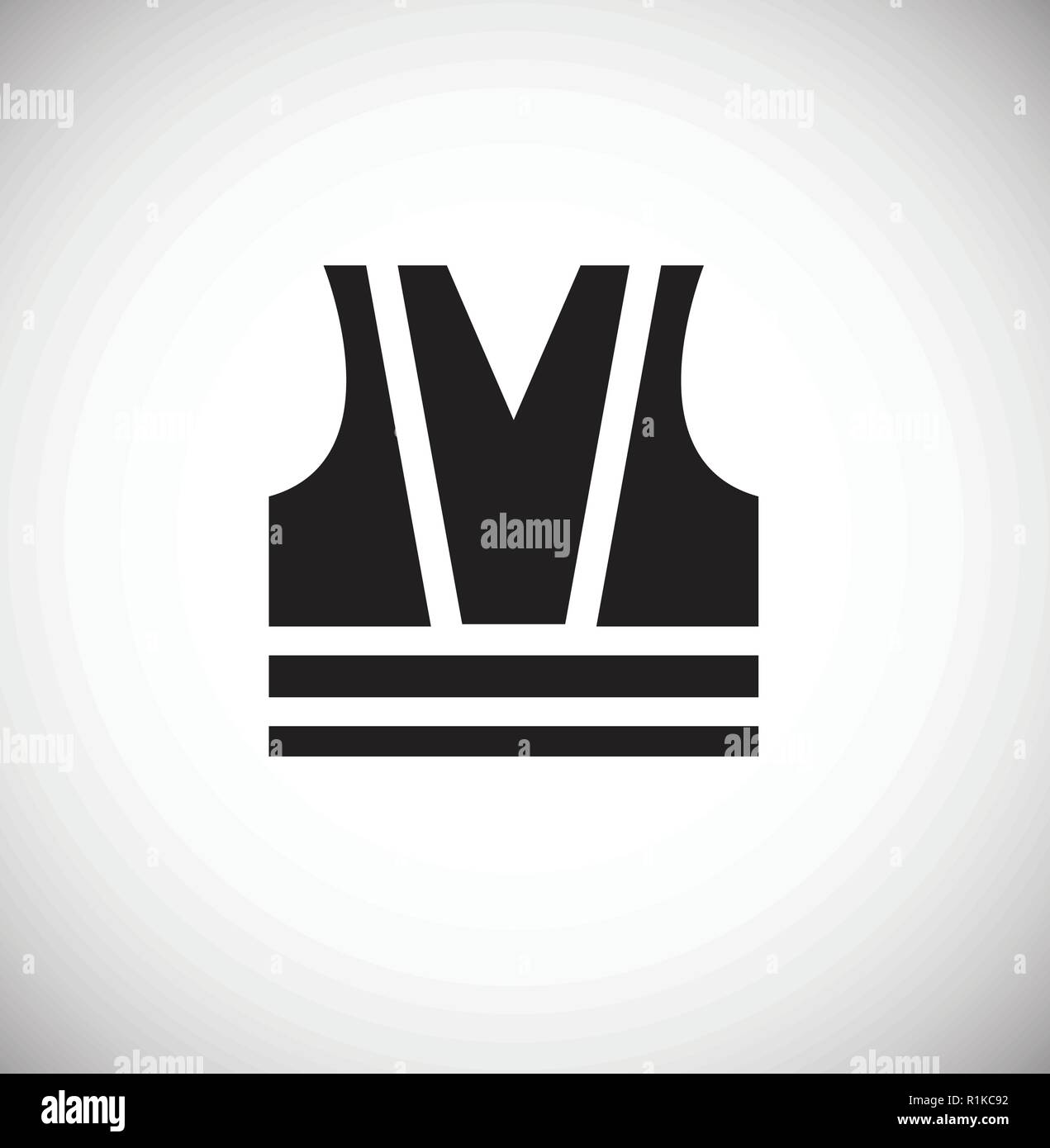 Safety reflective jacket sign on white background Stock Vector Image ...