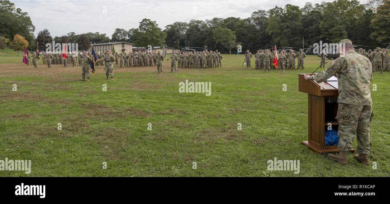 U.S. Army Command Sgt. Maj. Corey K. Cush, outgoing command sergeant major of the 53rd Troop ...