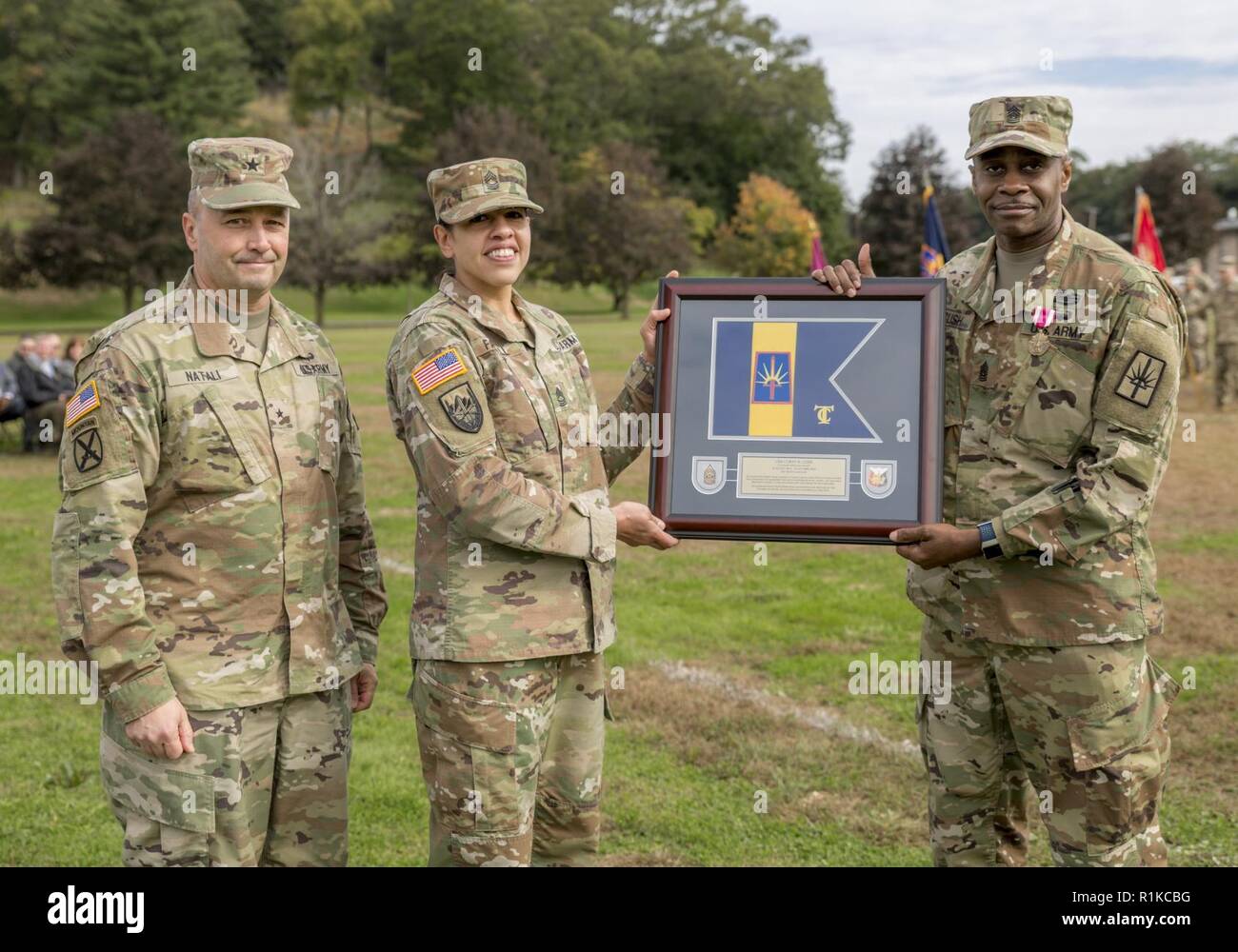 U.S. Army Command Sgt. Maj. Corey K. Cush, outgoing command sergeant major of the 53rd Troop ...