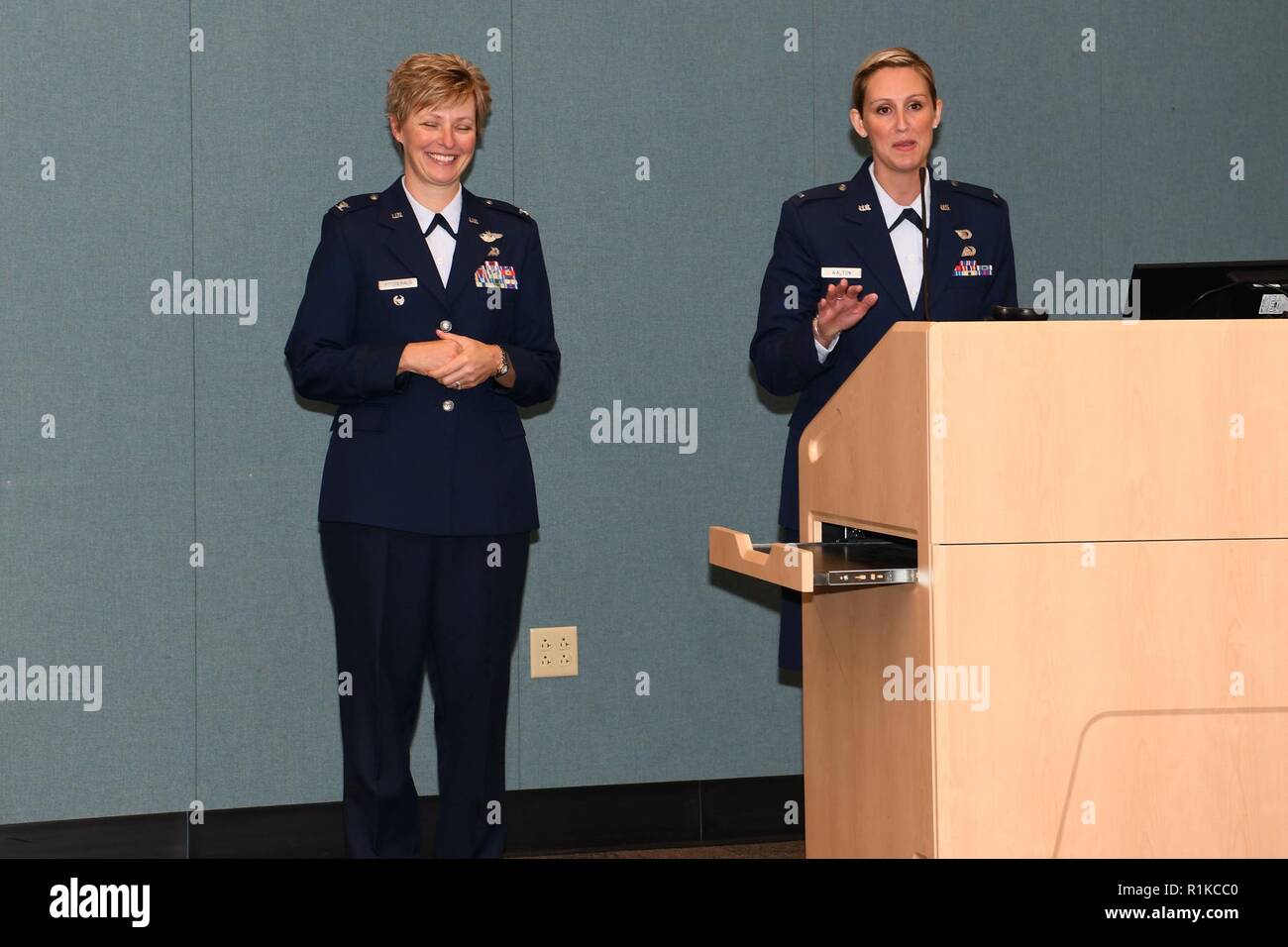 Lt. Col. Kimberly Fitzgerald, the 178th Wing vice commander, promoted ...