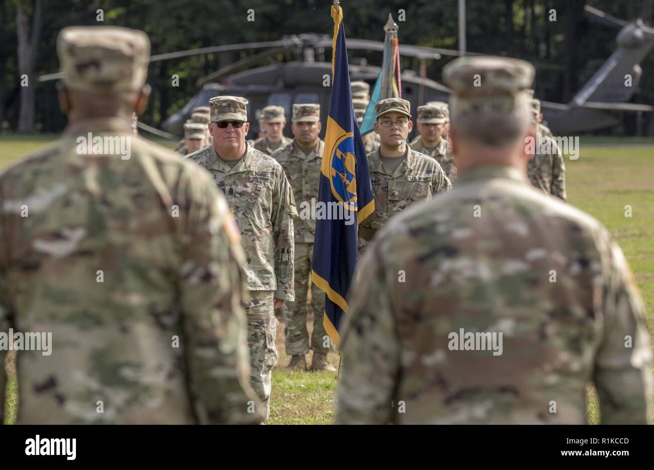 U.S. Army Command Sgt. Maj. Corey K. Cush, outgoing command sergeant major of the 53rd Troop ...