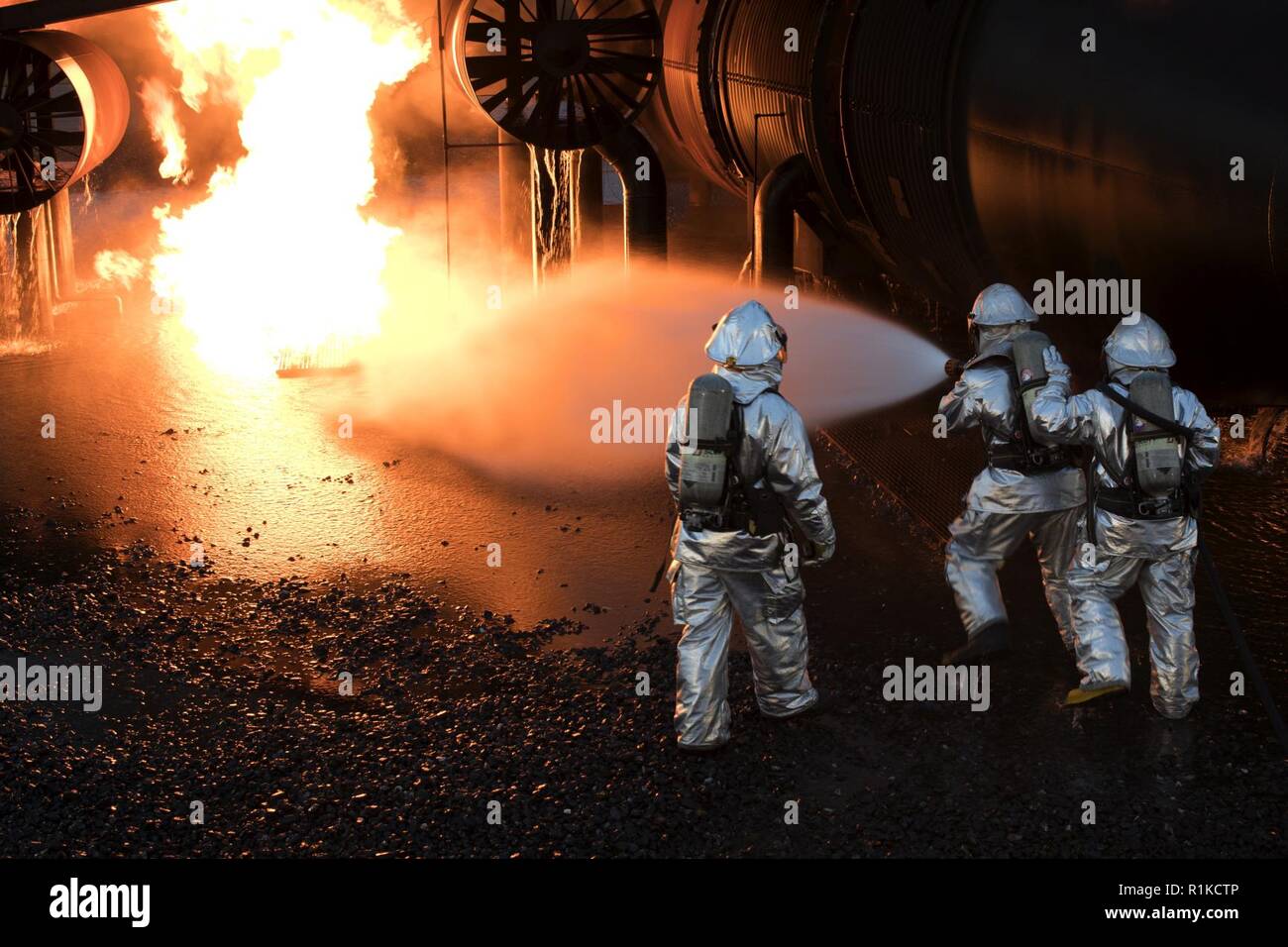 Aircraft Rescue and Firefighting (ARFF) Marines with Headquarters and ...