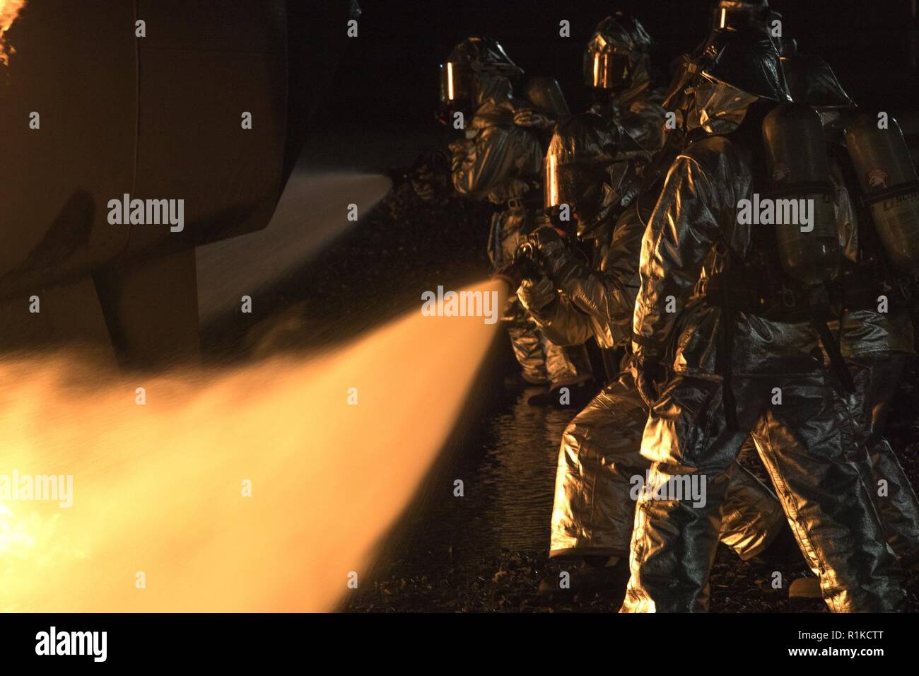 Aircraft Rescue and Firefighting (ARFF) Marines with Headquarters and ...