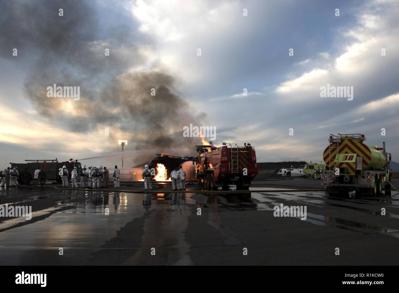Aircraft Rescue and Firefighting (ARFF) Marines with Headquarters and ...