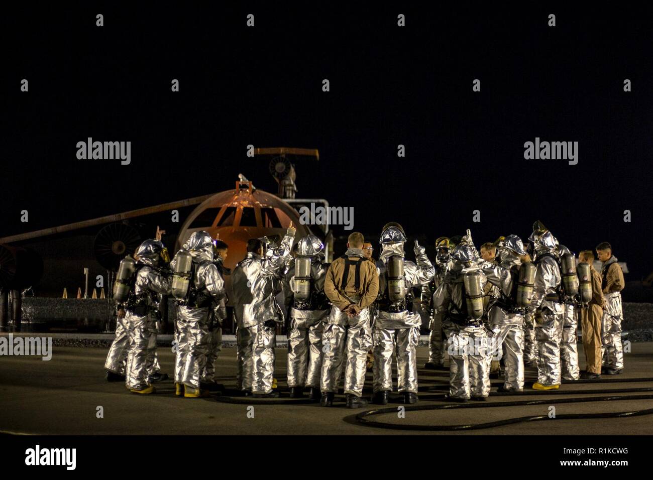 Aircraft Rescue and Firefighting (ARFF) Marines with Headquarters and ...