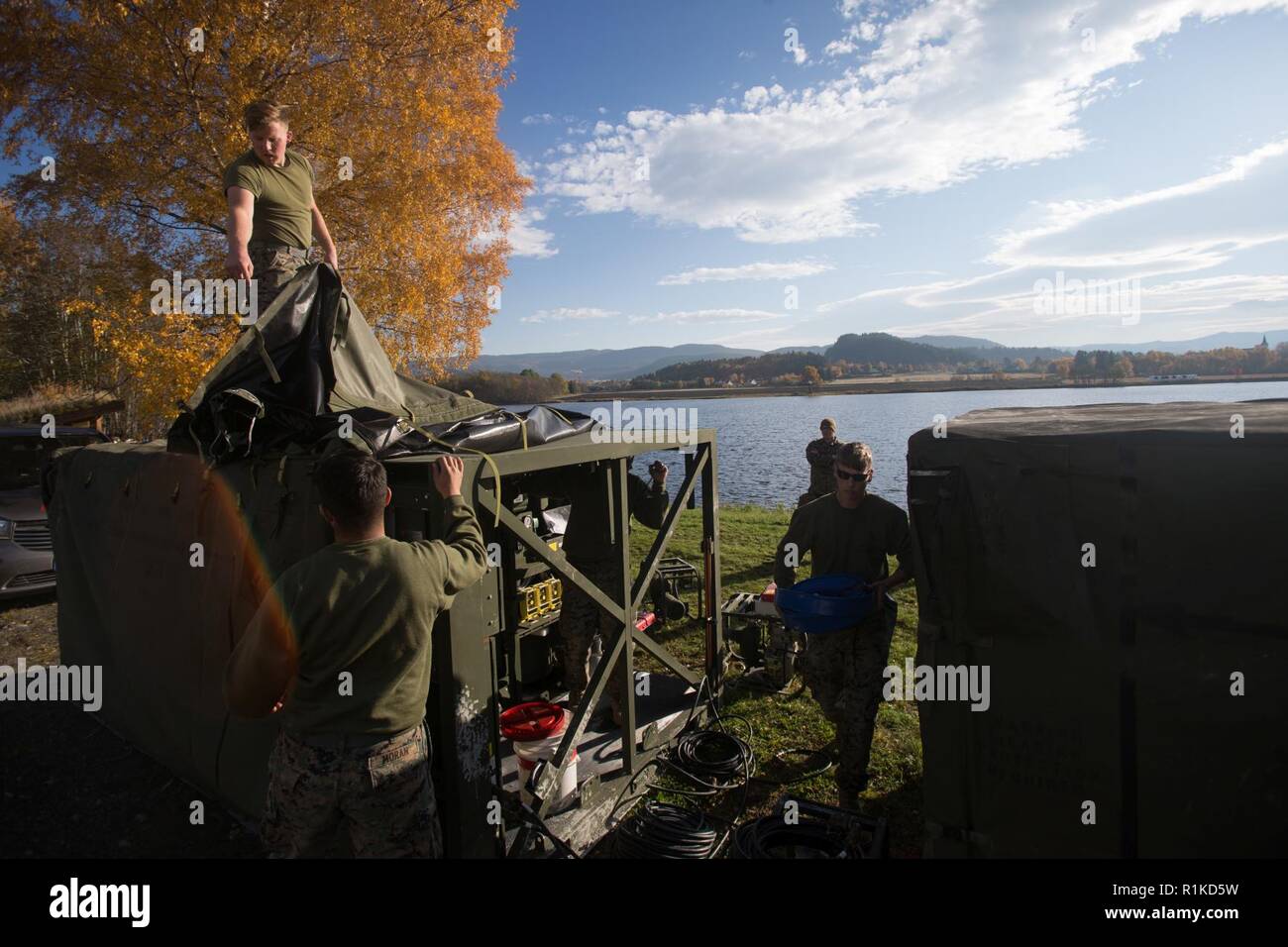 U.S. Marines with 8th Engineer Battalion, 2nd Marine Logistics Group ...