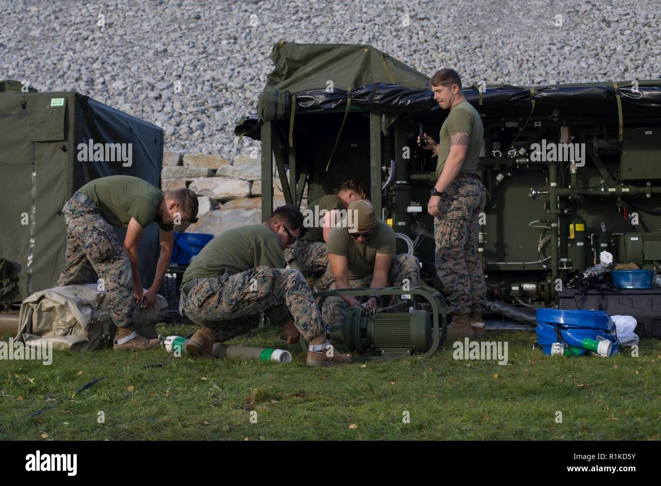 U.S. Marines with 8th Engineer Battalion, 2nd Marine Logistics Group ...