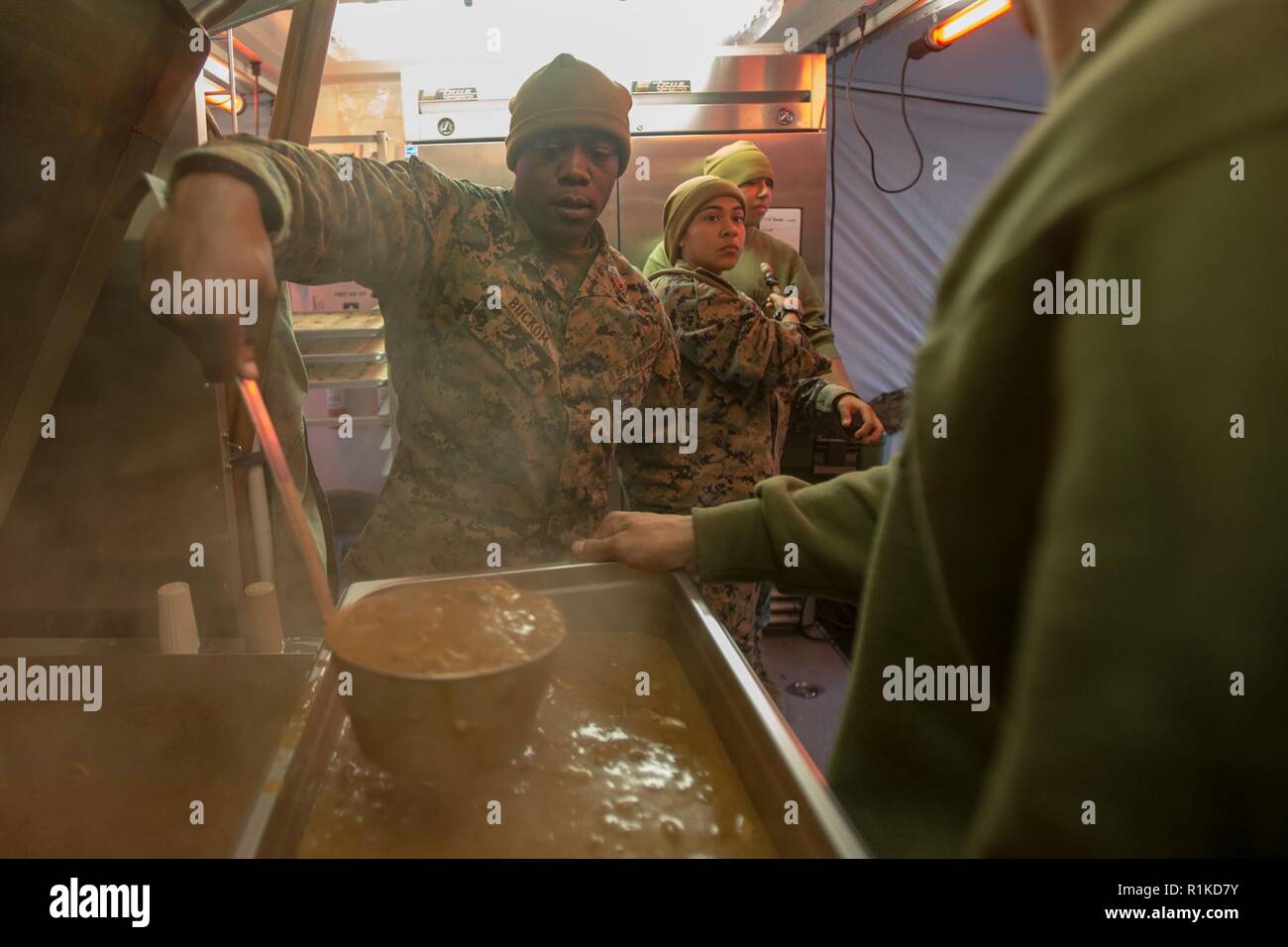 U.S. Marine Corps Gysgt. Steven Buckom with Headquarters Regiment, 2nd ...