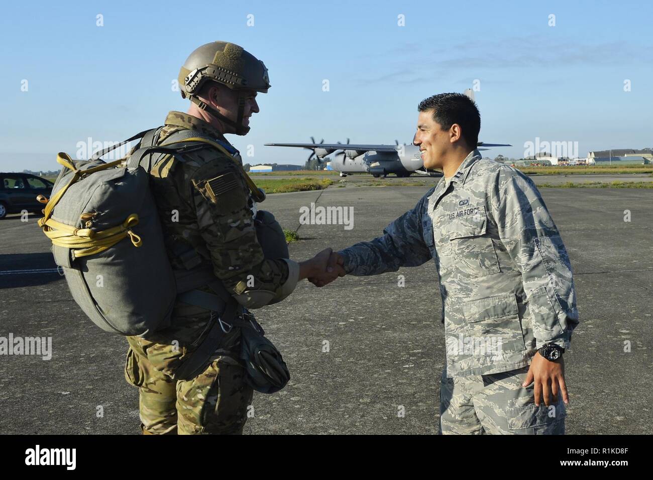 U.S. Air Force Capt. Christian Lora, 424th Air Base Squadron airfield ...