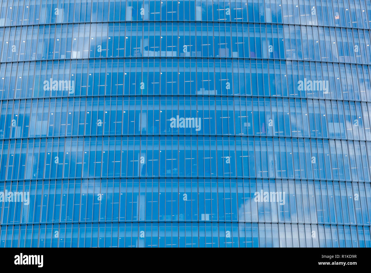 multi-storey glass office building abstract. floors on a high rise ...