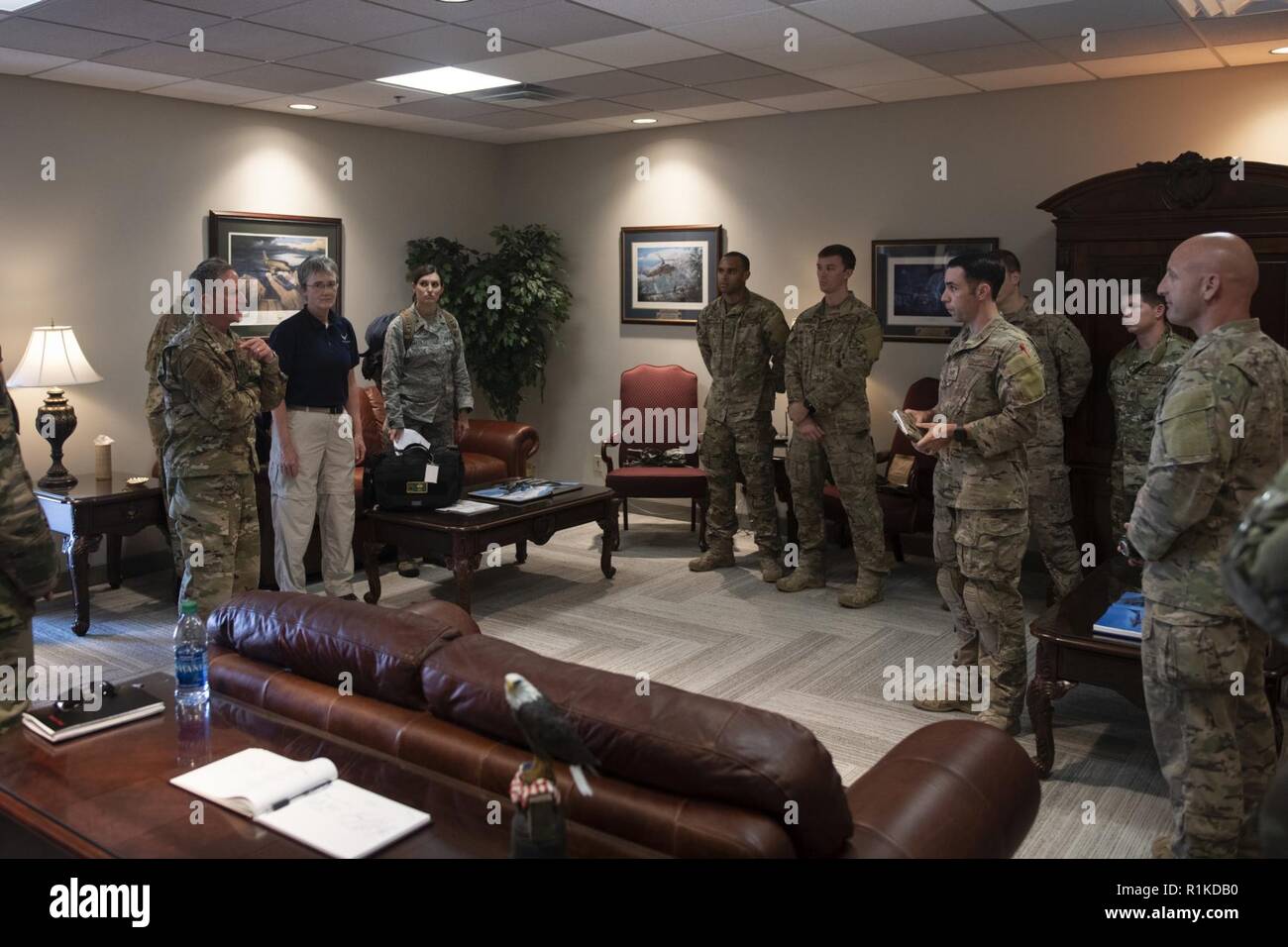 Aircrew members with the 8th Special Operations Squadron brief Air ...
