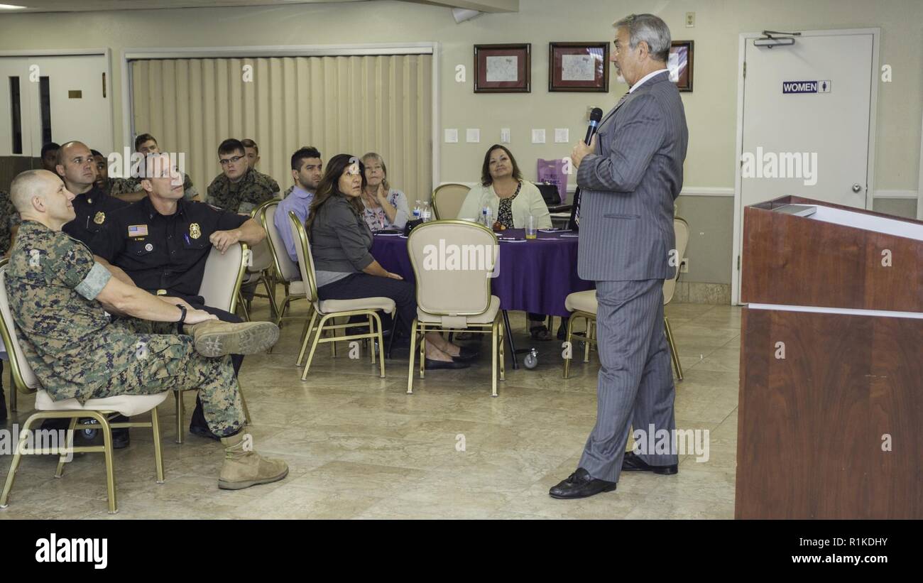 U.S. Marine Corps Col. Craig Clemans, Base Commander, Marines, and ...