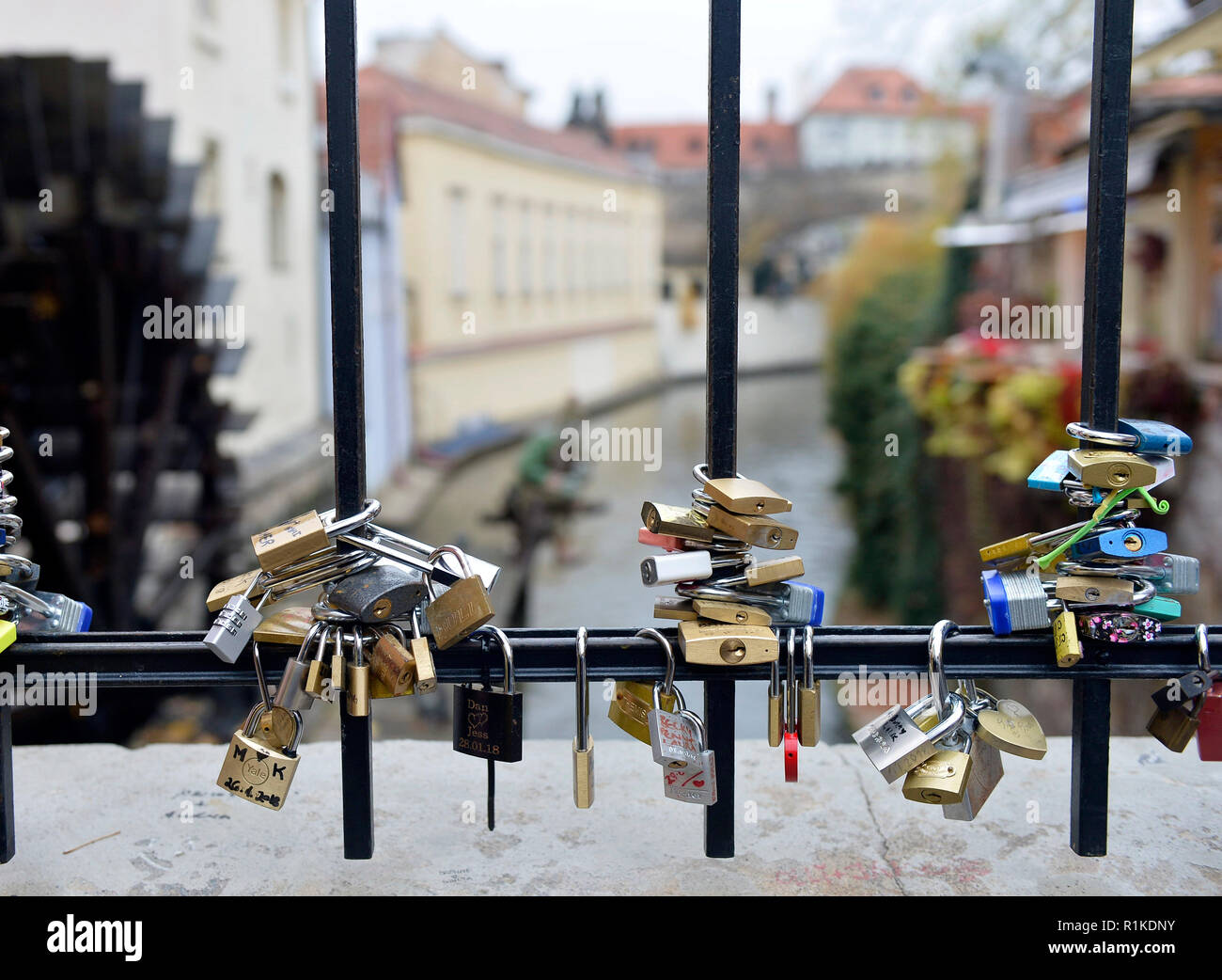 Prague, Czech Republic Old Town love locks on bridge Stock Photo - Alamy