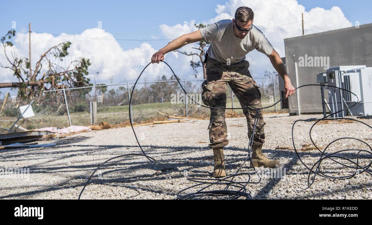 A Member of the 5th Combat Communications Squadron, Robins Air Force ...