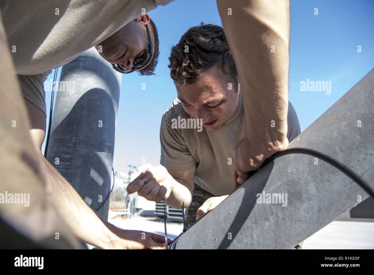 Members of the 5th Combat Communications Squadron, Robins Air Force ...