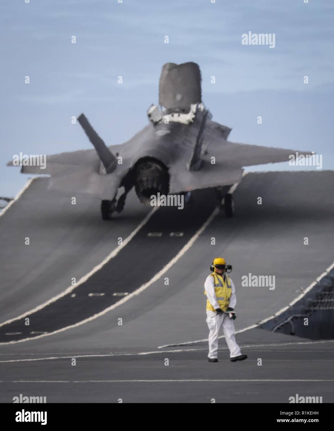 NORTH ATLANTIC OCEAN (Oct. 6, 2018) An F-35B Lightning II assigned to ...
