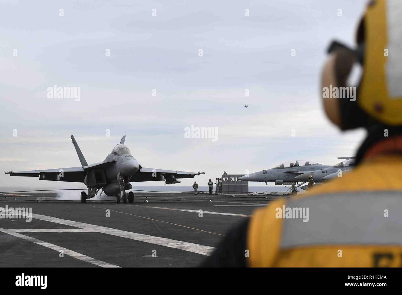 NORTH SEA (Oct. 15, 2018) An F/A-18F Super Hornet, assigned to the ...