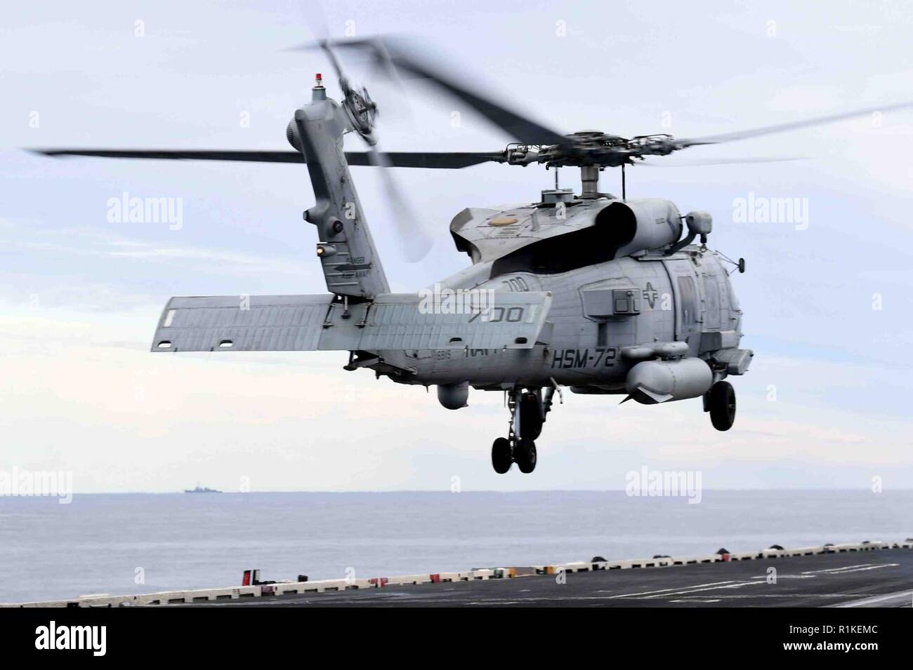 NORTH SEA (Oct. 15, 2018) An MH-60R Sea Hawk helicopter, assigned to ...