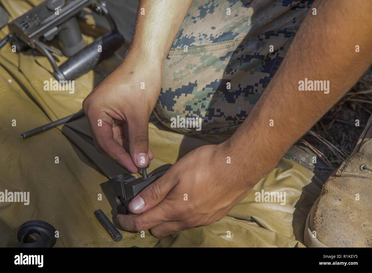U.S. Marine Corps Lance Cpl. Richard Prado with Combat Logistics ...