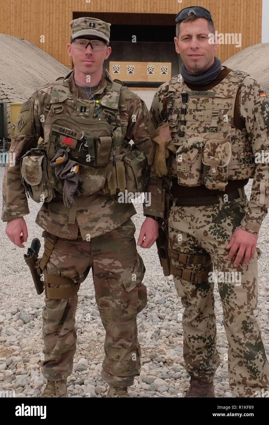 CPT Caesar and Lieutenant Colonel Lebsch in front of the firing range ...