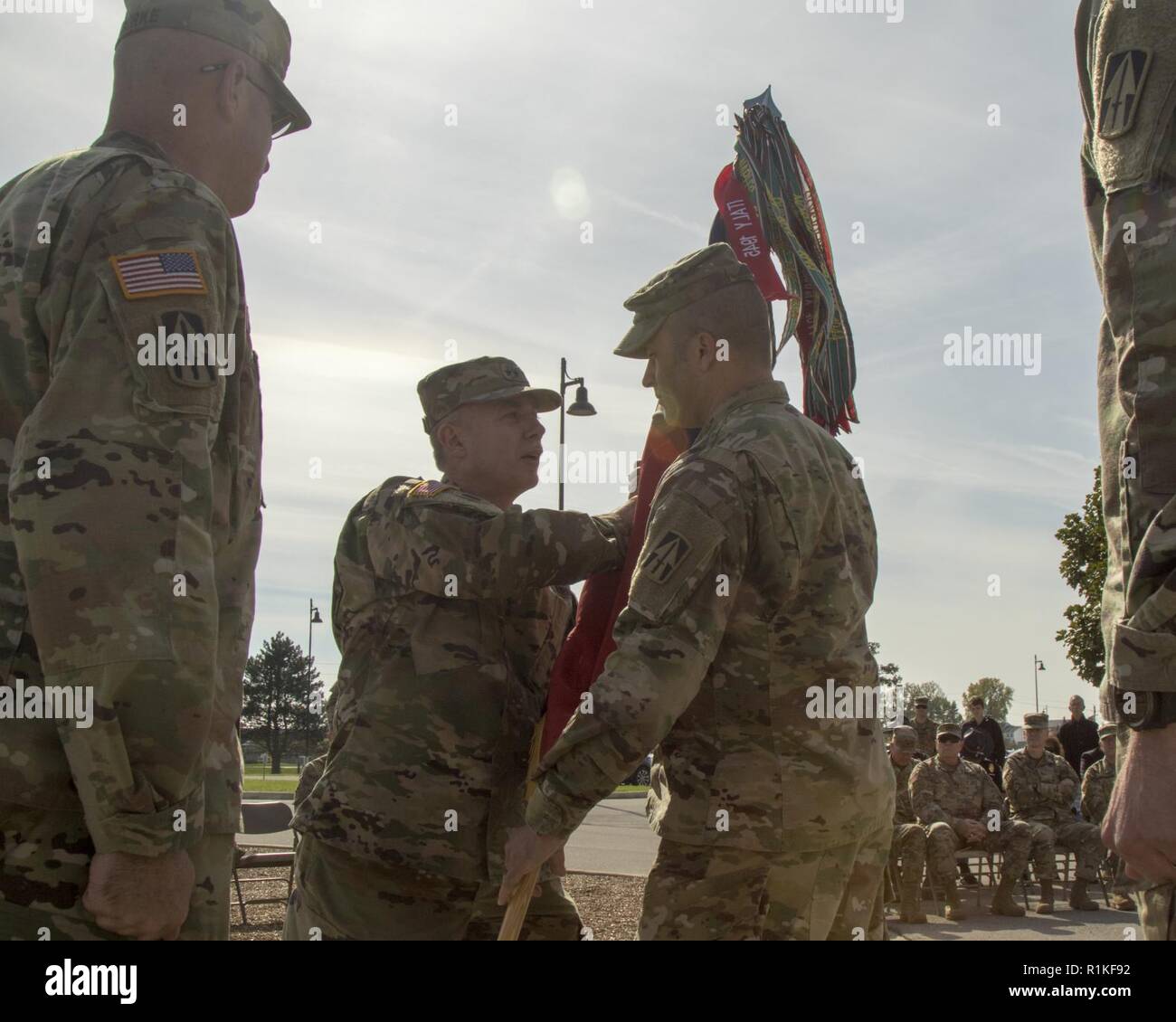 Maj. Gen. Gordon L. Ellis, commander of the 38th Infantry Division ...