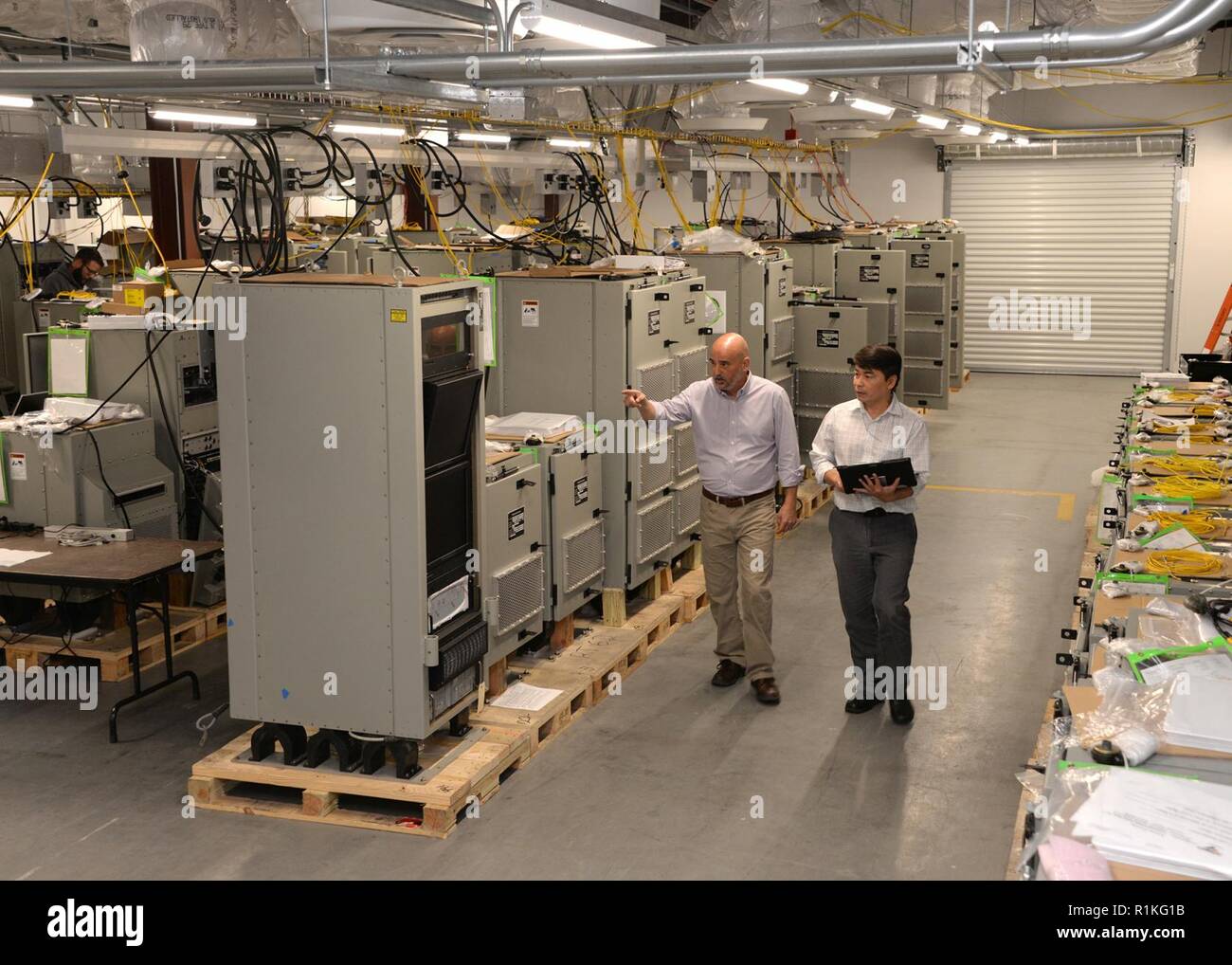 SAN DIEGO (Oct. 4, 2018) David Pyper, left, a Pre-Installation Test and ...
