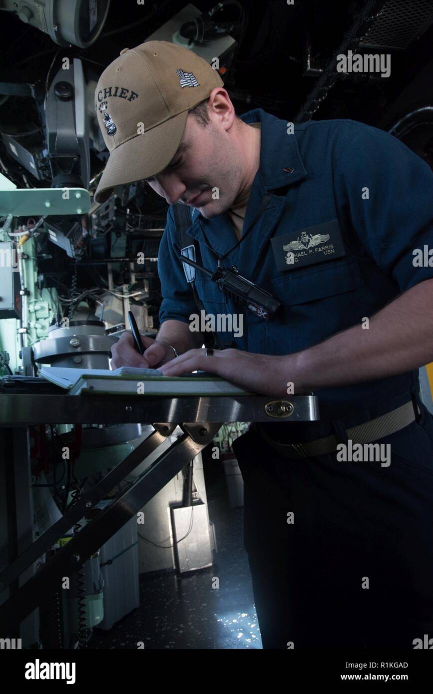 SEA OF JAPAN (October 15, 2018) Lt. J.G. Michael Farris, from Mount ...