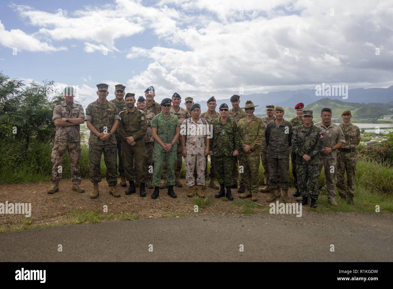 U.S. Marine Corps Lt. Col. Frank Makoski (second from the left ...