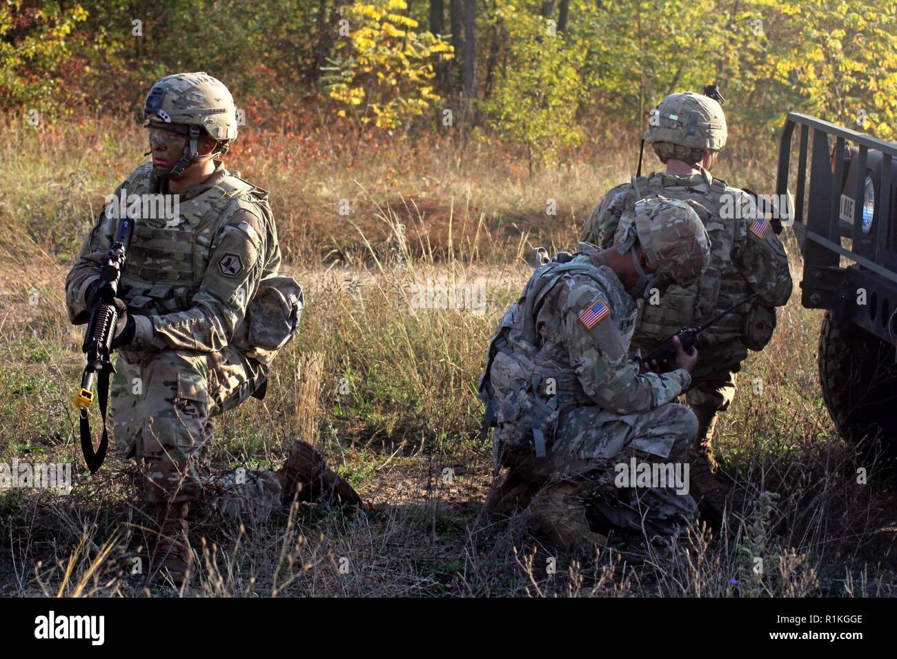 US Soldiers from Headquarters & Headquarters Company, 66th Military ...